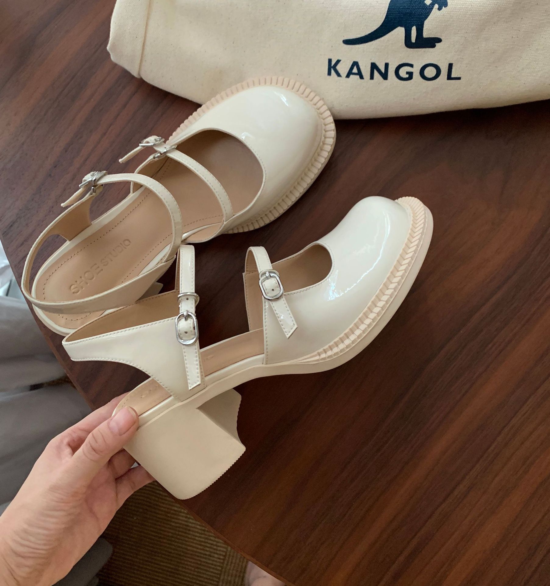 Chiko Amilia Round Toe Block Heels Pumps