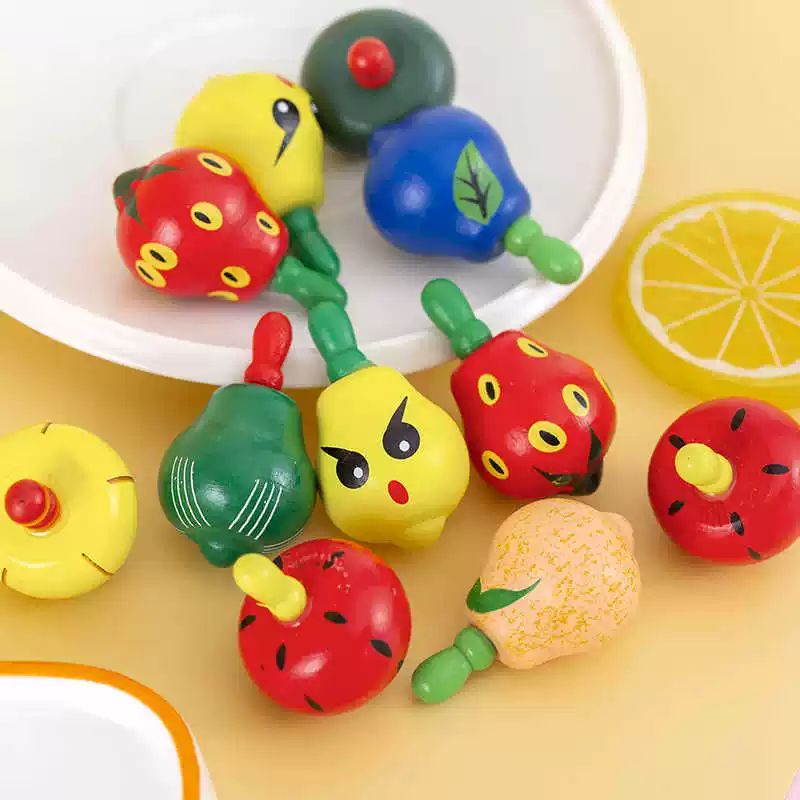 Wooden fruit gyro children's classic nostalgic | E2G