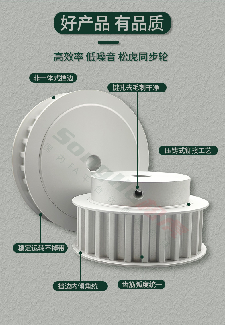 EAR71-T10500-50-B-N-d20孔至50孔T10-50齿同步带轮铝-阿里巴巴