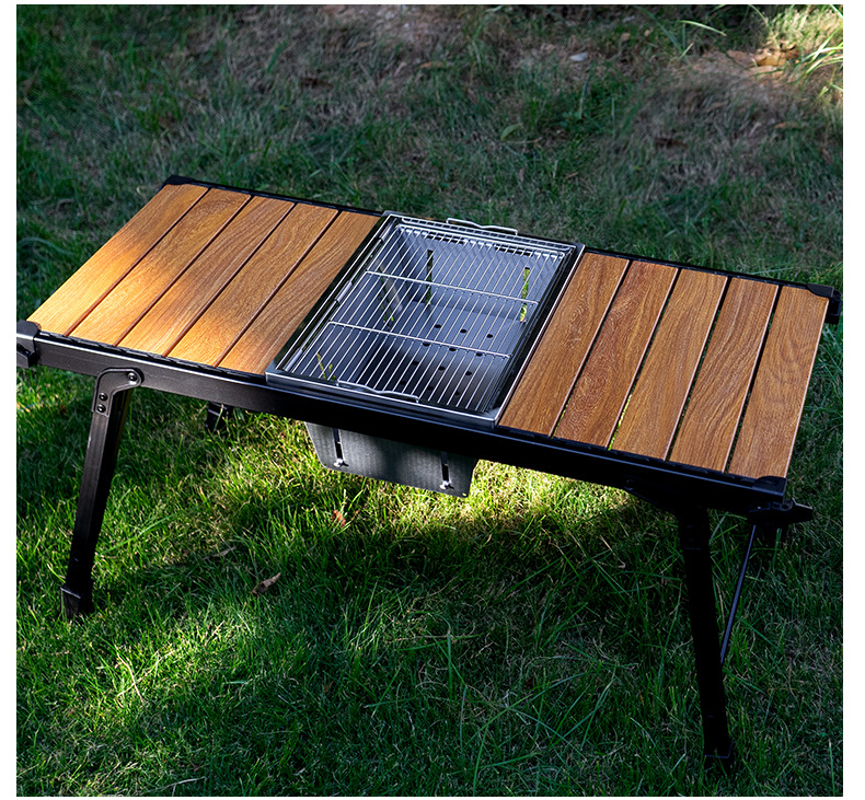 CLS户外IGT烧烤炉一秒速开露营烧烤架折叠便烤肉不锈钢碳烤桌面炉-阿里巴巴