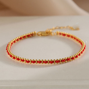 S925纯银 本命年redline新款法国红绳手链女转运手饰厂家直销代发-阿里巴巴