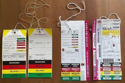 METTAG Triage tags 急救标识卡 灾害识别卡 快速急救识别卡-阿里巴巴