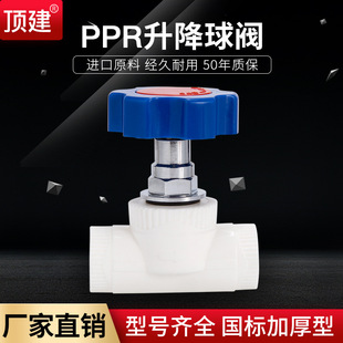 顶建升降阀ppr阀芯ppr升降式球阀20 25 32 4分6分1寸截止阀水管-阿里巴巴