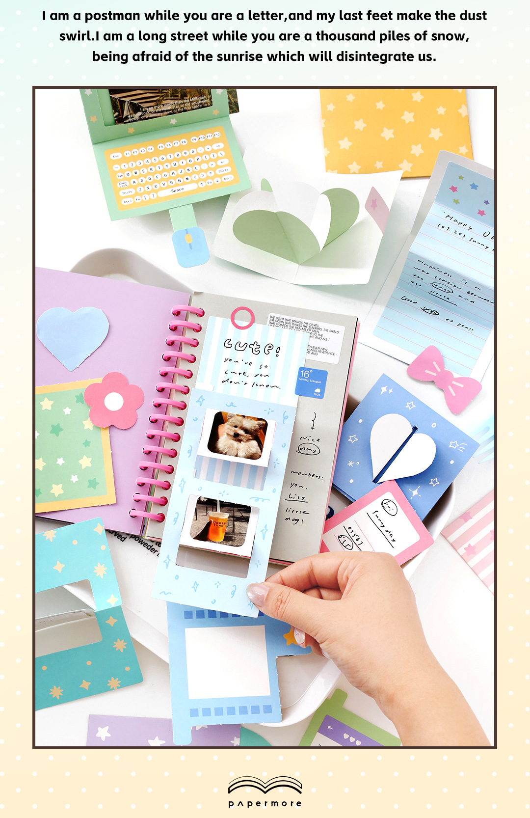 PaperMore 小机关系列素材本 创意diy手工便签学生手帐记事留言纸-阿里巴巴