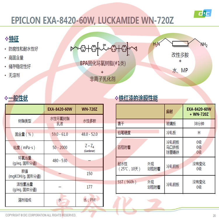 DIC迪爱生 水性环氧树脂 EPICLON H-502-42W 样品一份500克150元-阿里巴巴