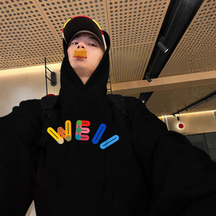 WE11DONE TRACK人像印花小众潮牌美式加绒宽松男士情侣圆领卫衣女-阿里巴巴