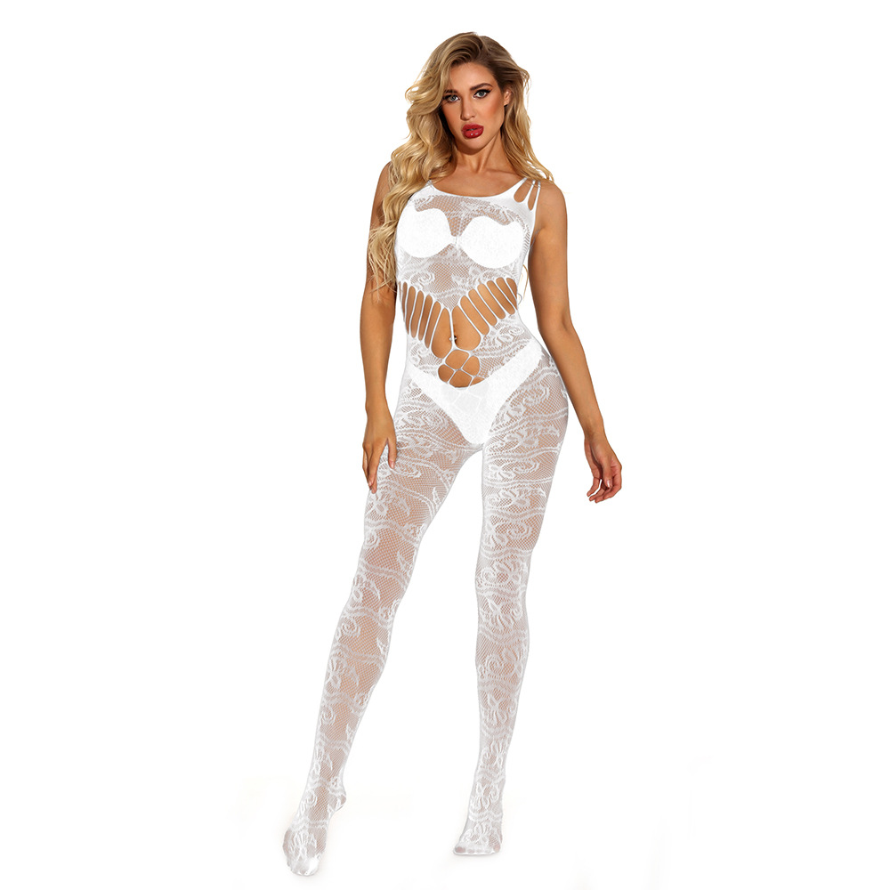 情趣内衣欧美制服提花连体衣系带连身袜丝袜外贸新款w398-阿里巴巴