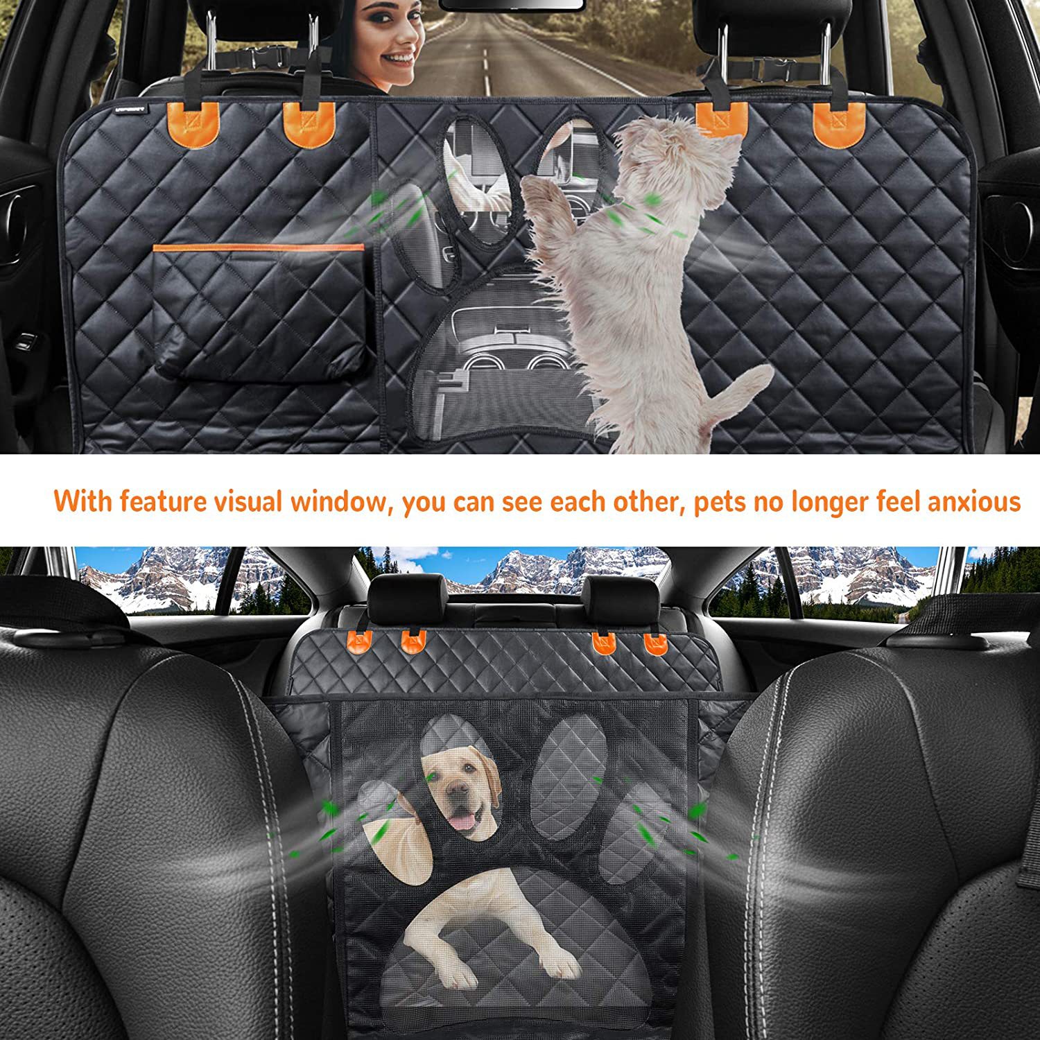 Husa de protectie auto cu fereastra de vizualizare, pentru caini si ...