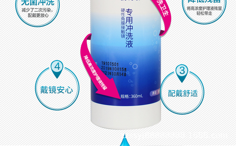 欧普康视镜特舒冲洗液360ml硬性角膜塑形镜RGP镜冲洗OK镜接触镜-阿里巴巴