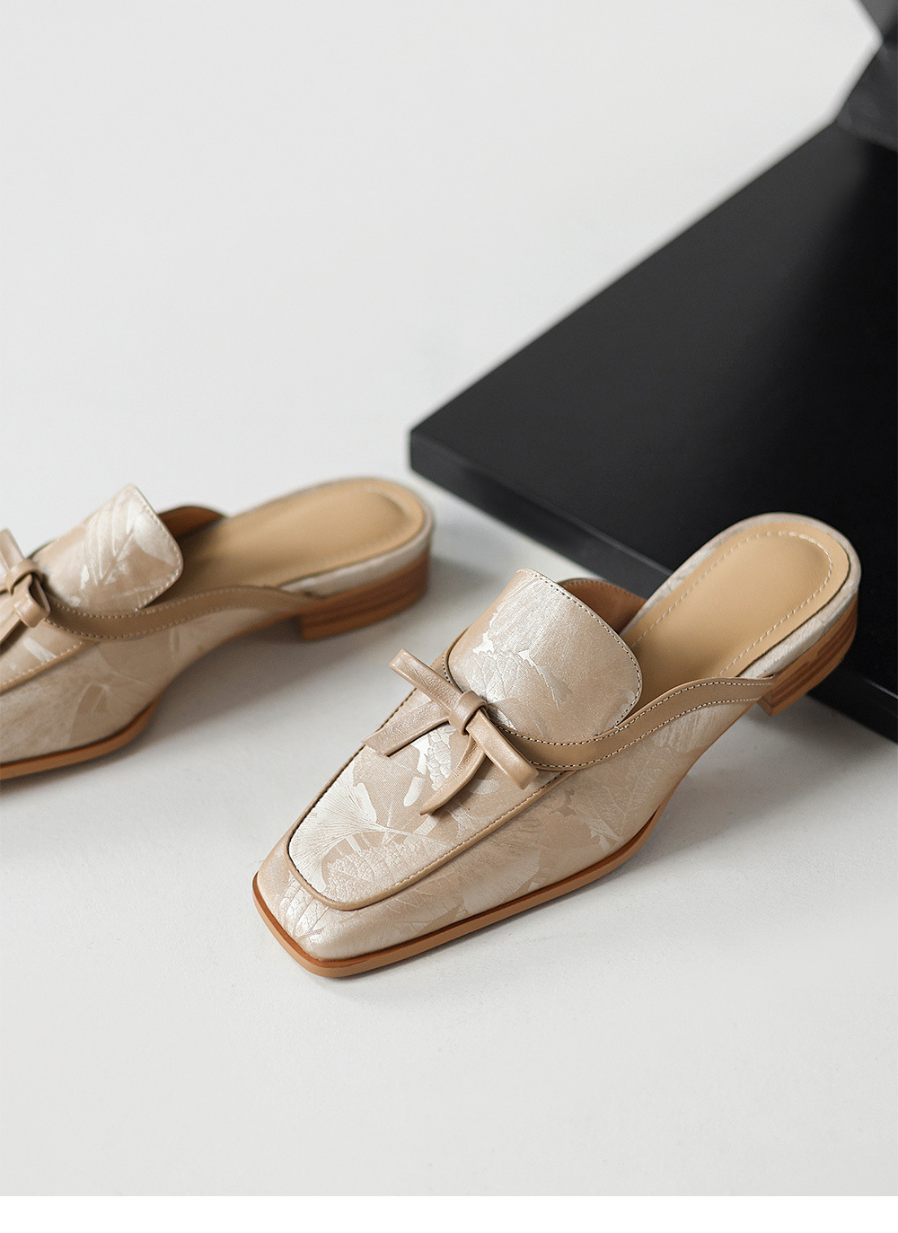 CHIKO Arlette Square Toe Block Heels Clogs/Mules Shoes