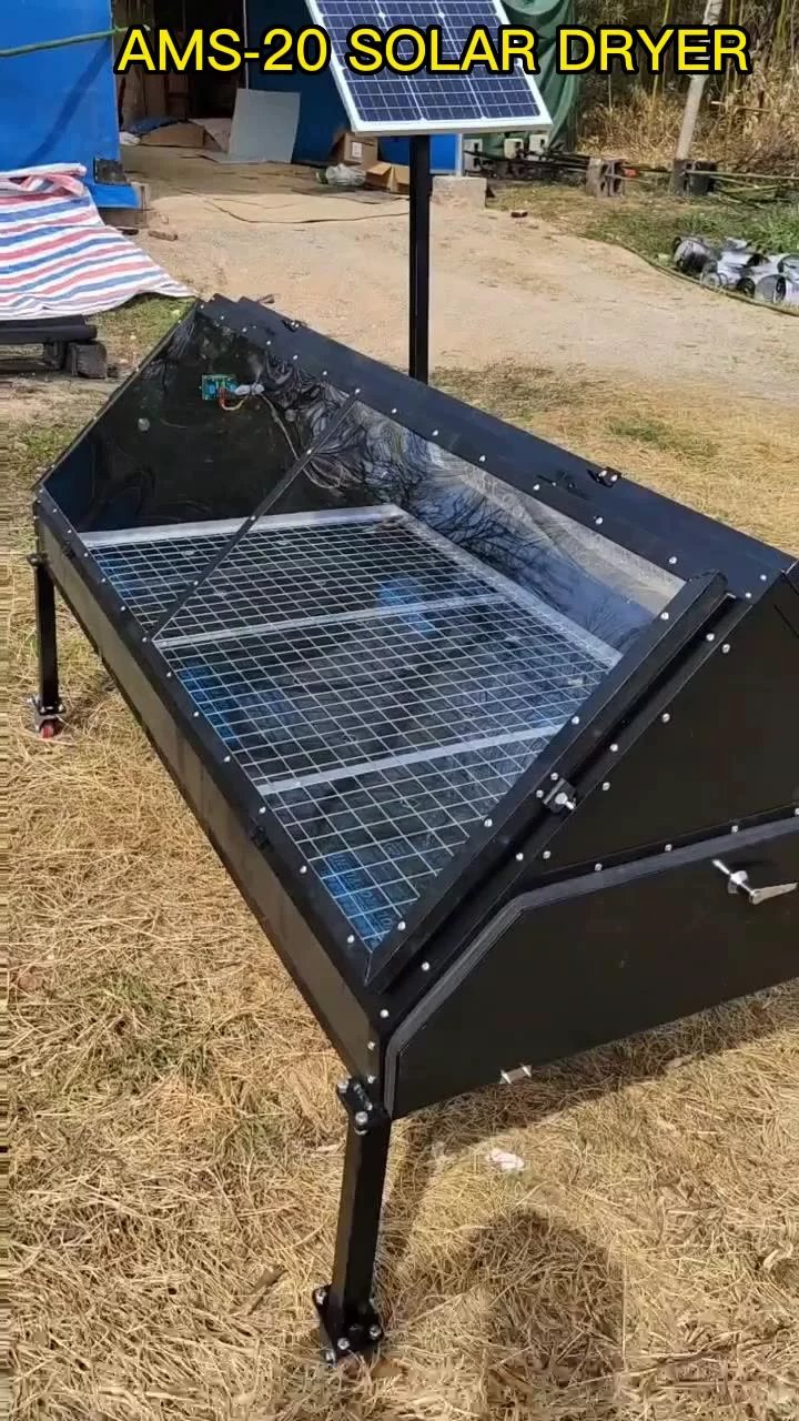 AMS20A移动箱式太阳能烘干机数显温湿度水果海鲜鱼肉粮食蔬菜-阿里巴巴