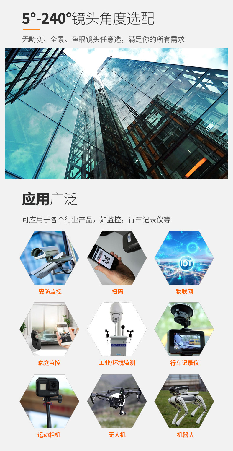 HDR 1080P NIR近红外增强夜视监控IRCUT SC200AI mipi摄像头模组-阿里巴巴