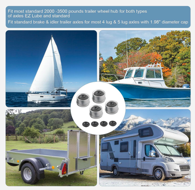 4pcs 1.98" Trailer Axle Dust Cap Cup with 2000 to 3500 P-阿里巴巴