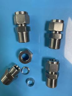 不锈钢304卡套直通双卡圈卡套终端ZG1/8 3/8 1/2 3/4 1/4卡英制管-阿里巴巴