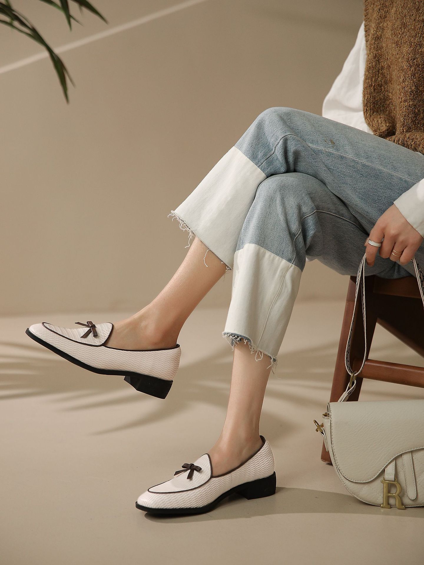 CHIKO Anahi Square Toe Block Heels Loafers Shoes