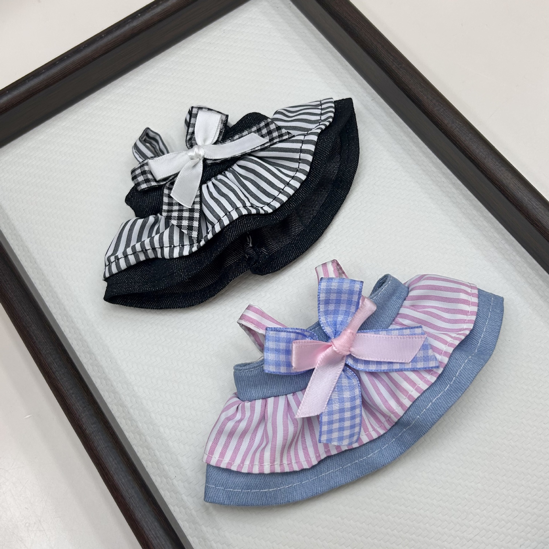 可爱kt蝴蝶结条纹长裙可替换娃衣玩偶玩具服饰衣服配件套装批彂-阿里巴巴