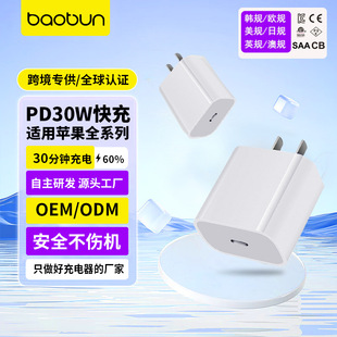 双口PD20W快充头3C中规type-c充电器适用安卓苹果15手机快充电器-阿里巴巴