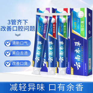 云南本草三七牙膏美白去黄去渍洁白祛黄清新口气口腔正品厂家批发-阿里巴巴