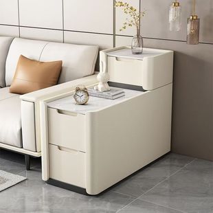 沙发边柜侧边柜高端轻奢岩板边几客厅家用角几简约现代置物储物柜-阿里巴巴