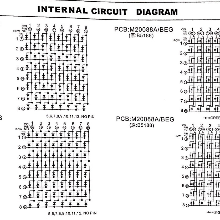 Factory Direct led digital tube dot matrix 8*8 red highlight co ...