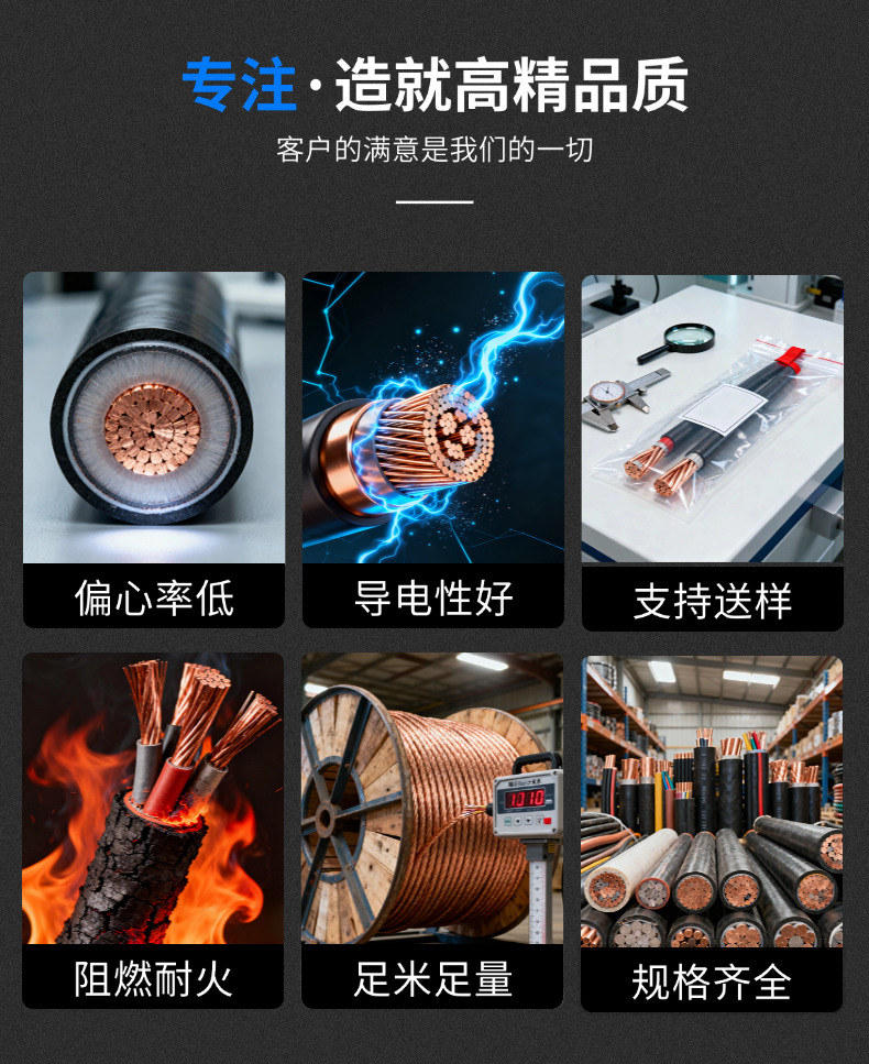 国标ZR-YJV阻燃铜芯电缆4芯10-240平方阻燃低压电力电缆厂家直供-阿里巴巴