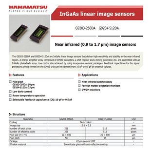 日本滨松 G9203-256DA InGaAs线阵图像传感器-阿里巴巴
