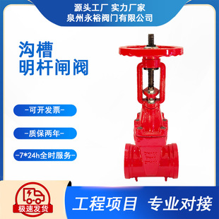 软密封沟槽明杆闸阀Z81X-16Q 卡箍式闸阀 消防管道闸阀DN50~DN300-阿里巴巴