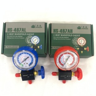 鸿森HS-467AL AH加液表 冷媒压力表 制冷剂加氟表 氟氯昂雪种单表-阿里巴巴