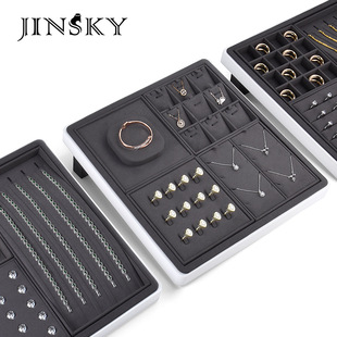 JINSKY/今仕爵深灰珠宝展示道具套装翡翠玉器耳环戒指项链手镯架-阿里巴巴