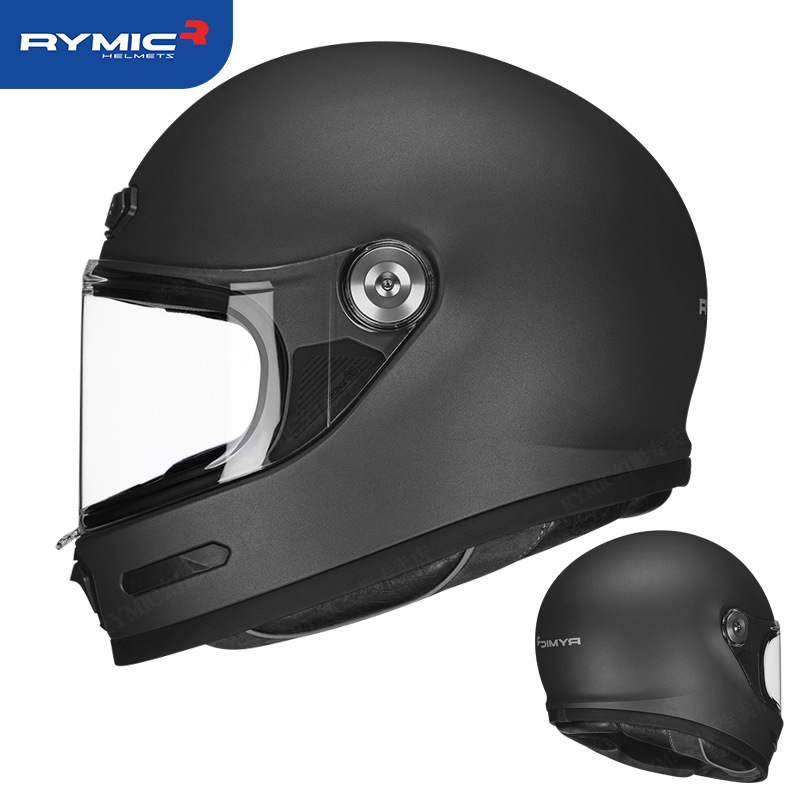 RYMIC retro cruise full helmet motorcycle helmet men and women ...