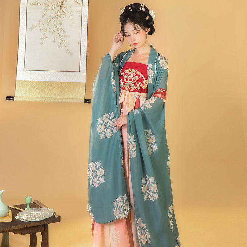 Adult hanfu female 2022 new art myrobalan skirt is a type of big sleeve ...