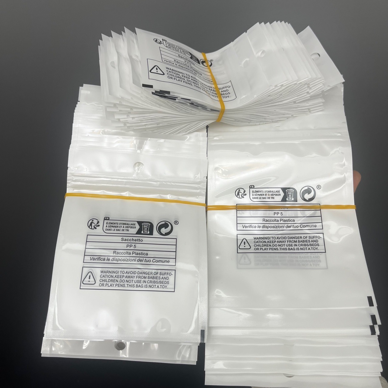 Temu新法国triman环保标加防窒息标签加shein希音pp5塑料包装骨袋-阿里巴巴