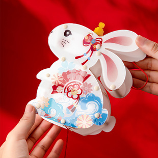 【成品】【商超款】中秋灯笼手提兔子花灯成品亚克力灯笼批发手工-阿里巴巴