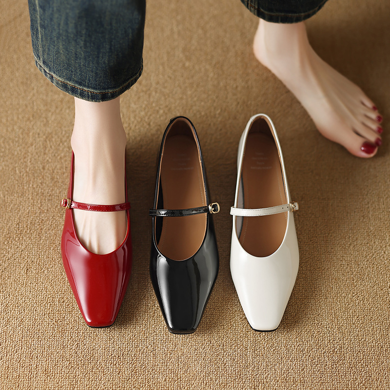 CHIKO Brienna Square Toe Block Heels Mary Jane Shoes