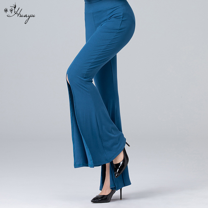 Women coffee black wine blue color latin dance pants modern dance ...