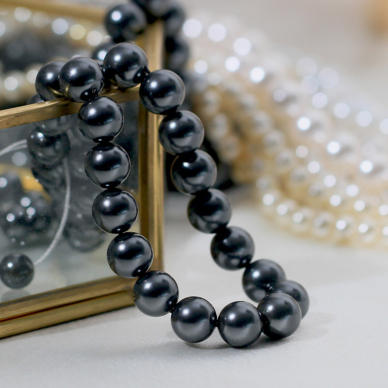 仿深海298深灰色大溪地黑色直孔半孔水晶玻璃仿珍珠配件539-阿里巴巴