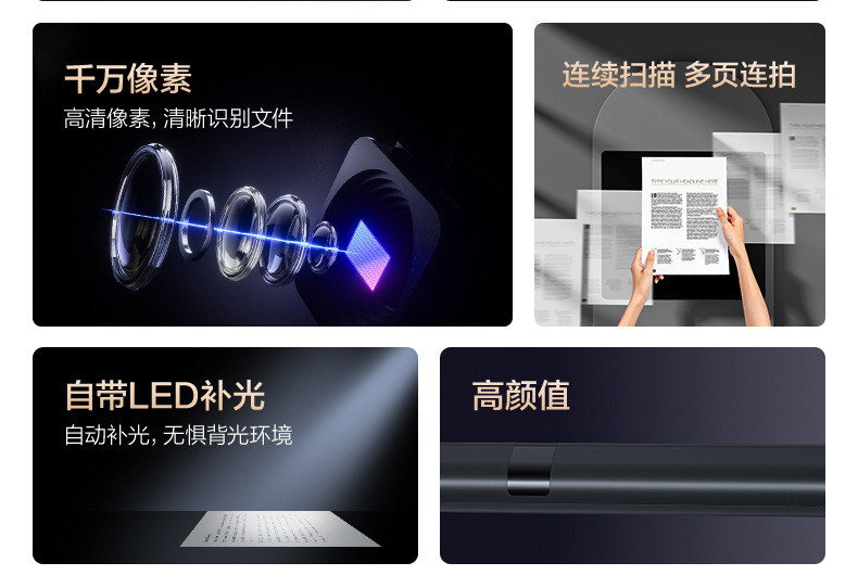 得力GK222高拍仪1800万像素高清投影扫描仪行政财务扫描仪-阿里巴巴