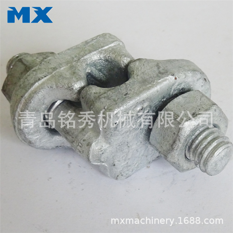 G429碳钢热镀锌3/16卡头钢丝绳扣1 3/8钢丝绳卡头美标合式卡头-阿里巴巴