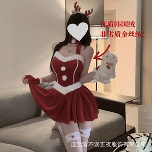 不误正夜圣诞情趣内衣性感纯欲红色衣服女禁欲系睡衣制服套装qqny-阿里巴巴
