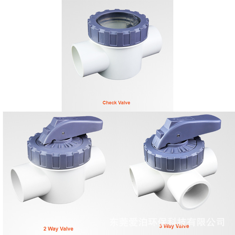泳池3通分流阀Swimming pool PVC 3-way valve diverter valve-阿里巴巴