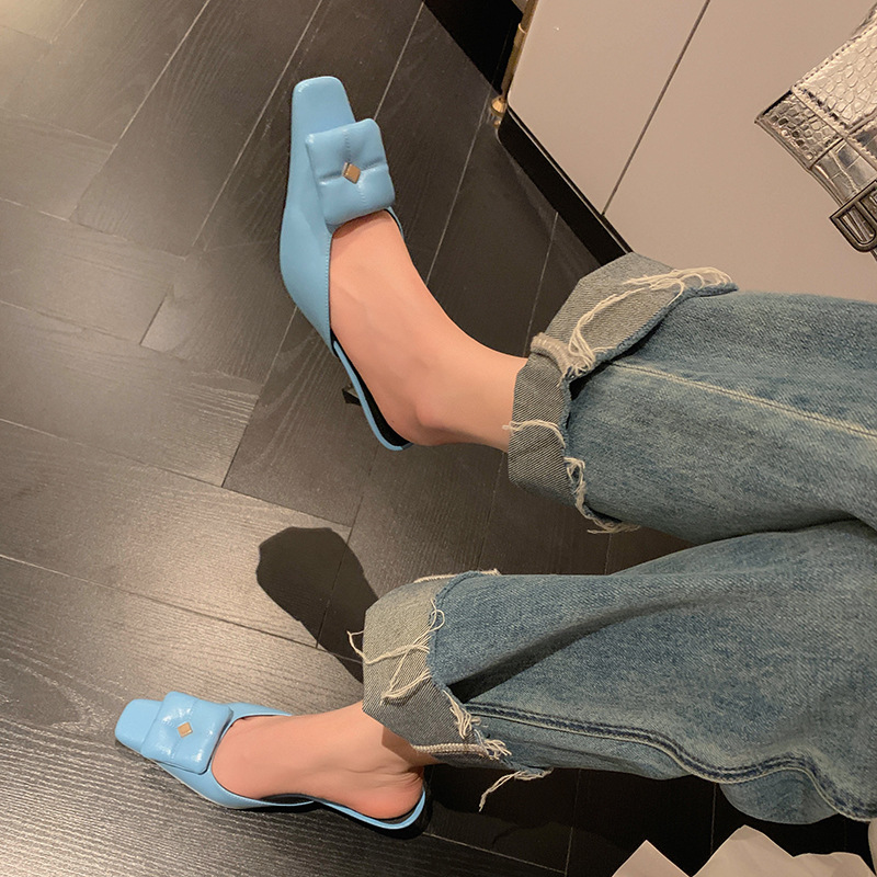 CHIKO Ronna Square Toe Stiletto Clogs/Mules Shoes