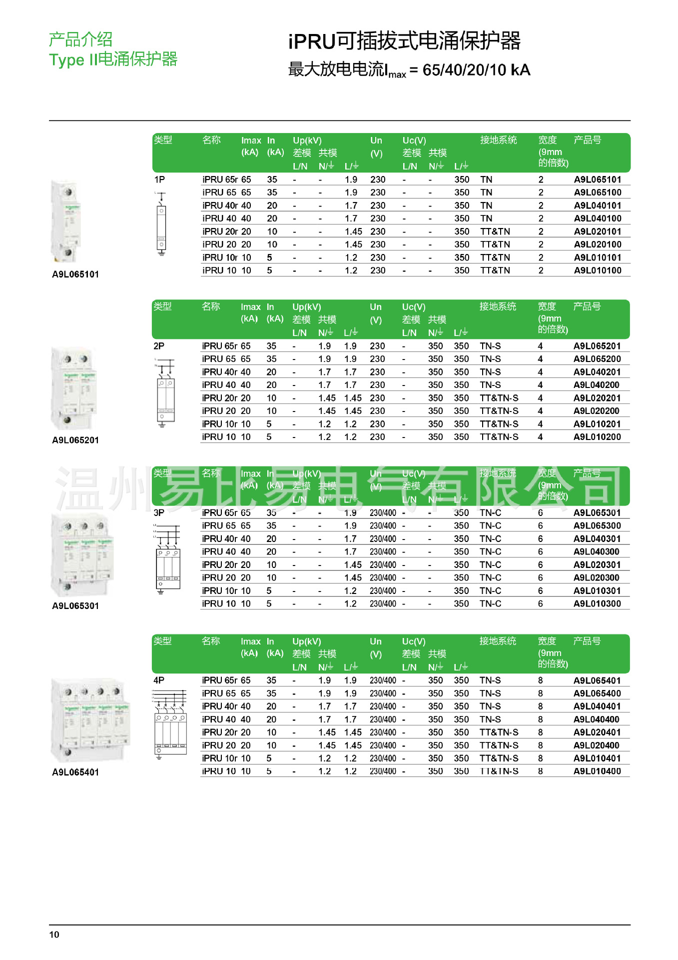 施耐德浪涌保护器 IPRU65/4P电涌IPRF12.5 3P+N IPRFr现货正品-阿里巴巴