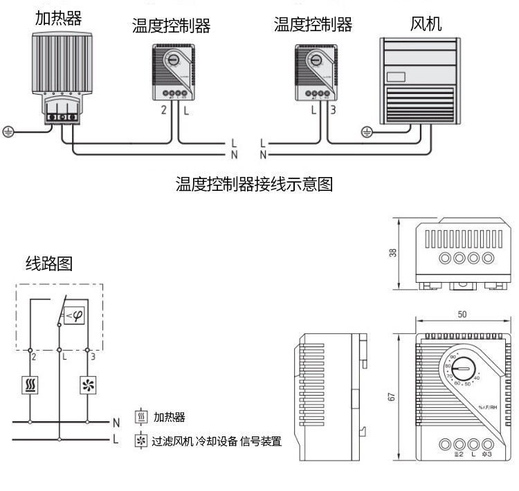 KTS-011温湿度控制器KT0-011风扇控制温控器机械式开关柜体温控仪-阿里巴巴