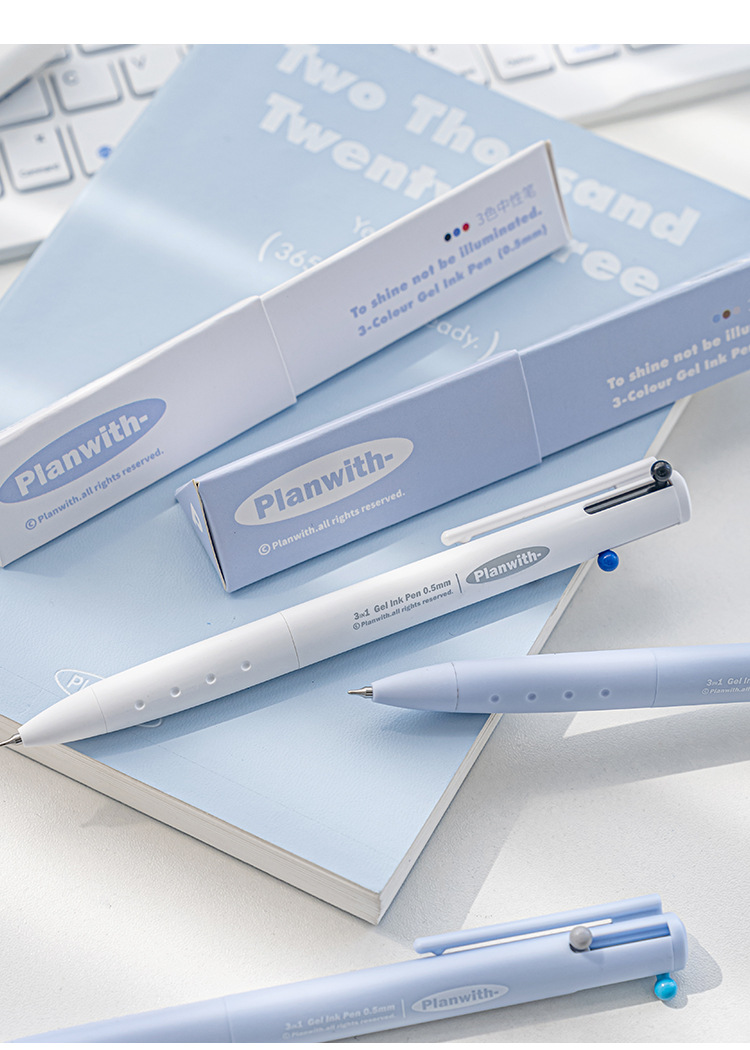 Planwith Sign三角多色笔 颜色鲜亮不渗墨三色标记笔多功能记号笔-阿里巴巴