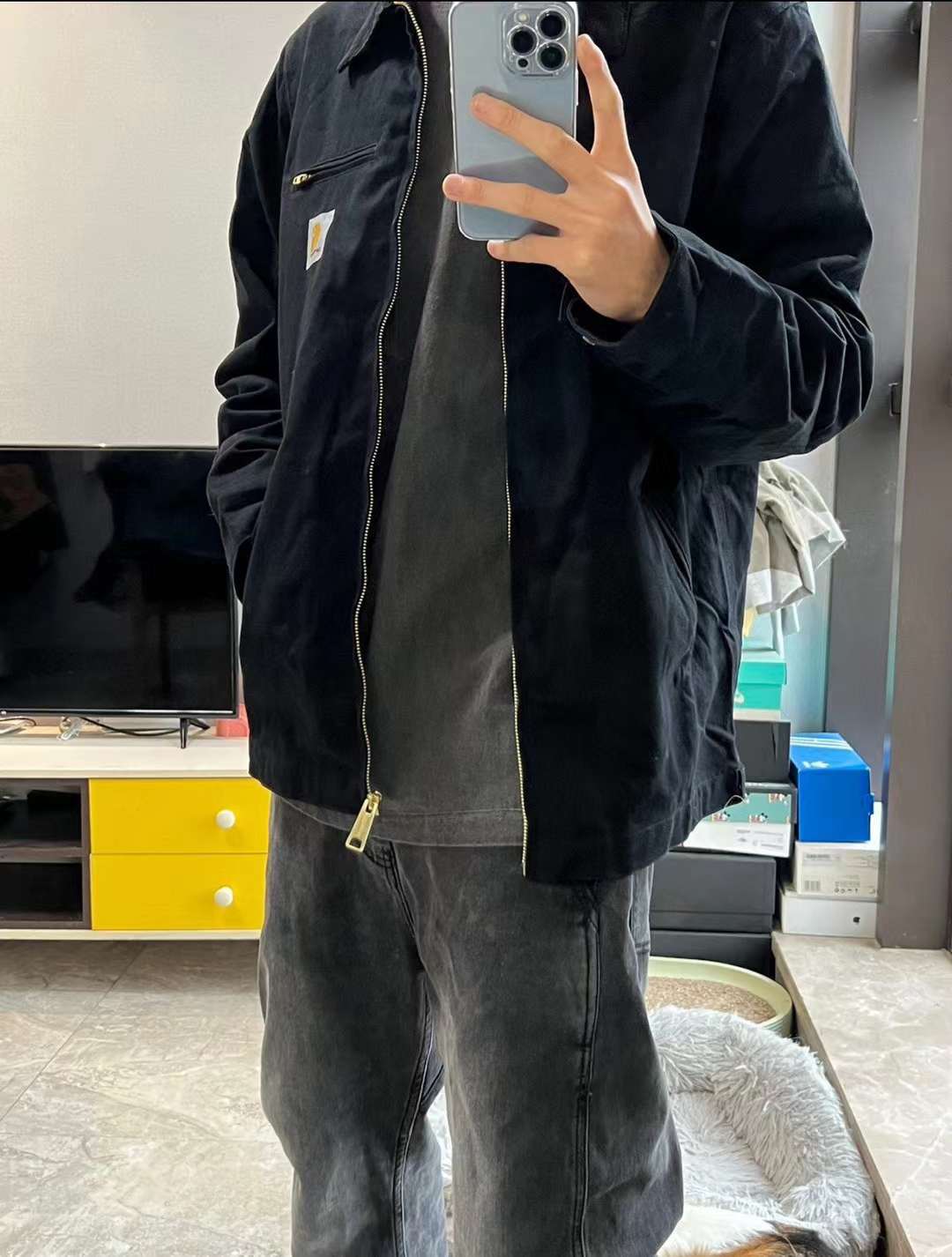 Carhartt Made重磅美式卡哈特底特律夹克外套男 宽松古着工装潮牌-阿里巴巴