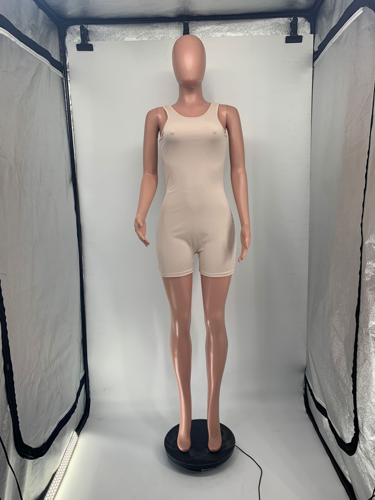 D2183 跨境欧美亚马逊新品春夏高弹力纯色 小坑条舒适连体裤-阿里巴巴