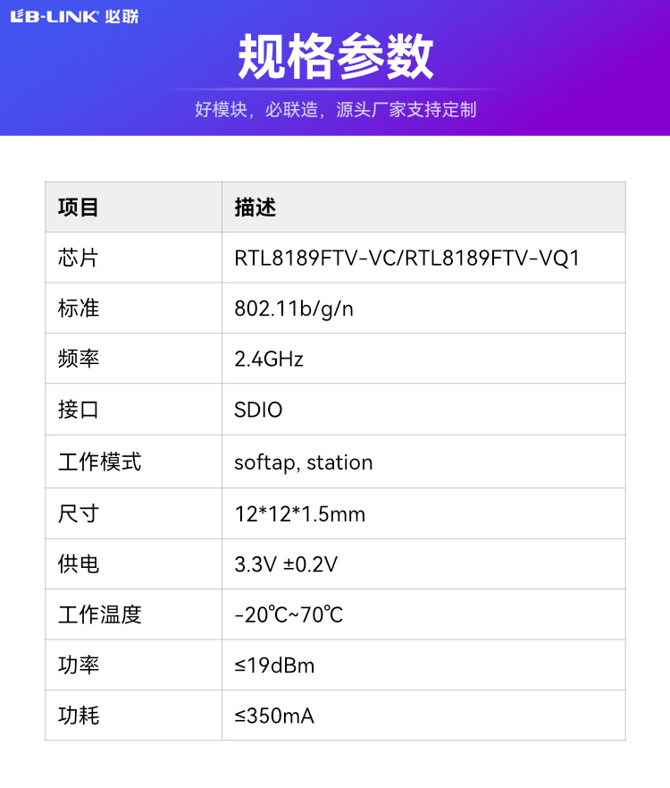 RTL8189FTV wifi模块F89FTSM13-W3 Amlog ic盒子SDIO接口无线模块-阿里巴巴