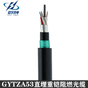 B1阻燃光缆 GYTZA53-24B1/24B1.3直埋地埋阻燃光缆 24芯单模重铠-阿里巴巴