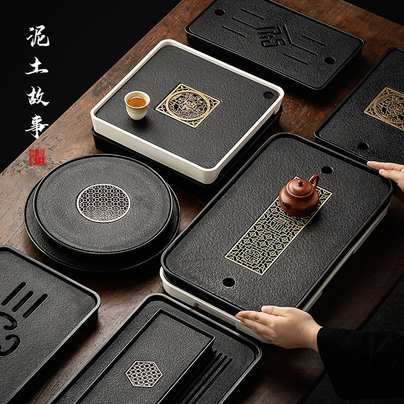 Wujin Porcelain Stone Tea Tray Household Tea Set Tea Table Water ...