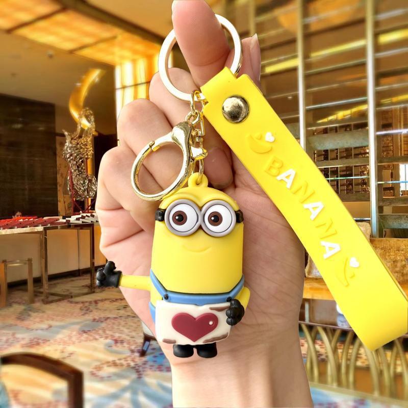 Minions Keychain Childish Anime Backpack Hanging Cartoon Bob Kevin ...